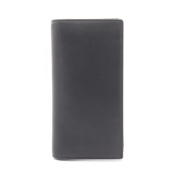 Gucci | Bags | Gucci Gg Long Wallet Bifold Leather Black | Poshmark